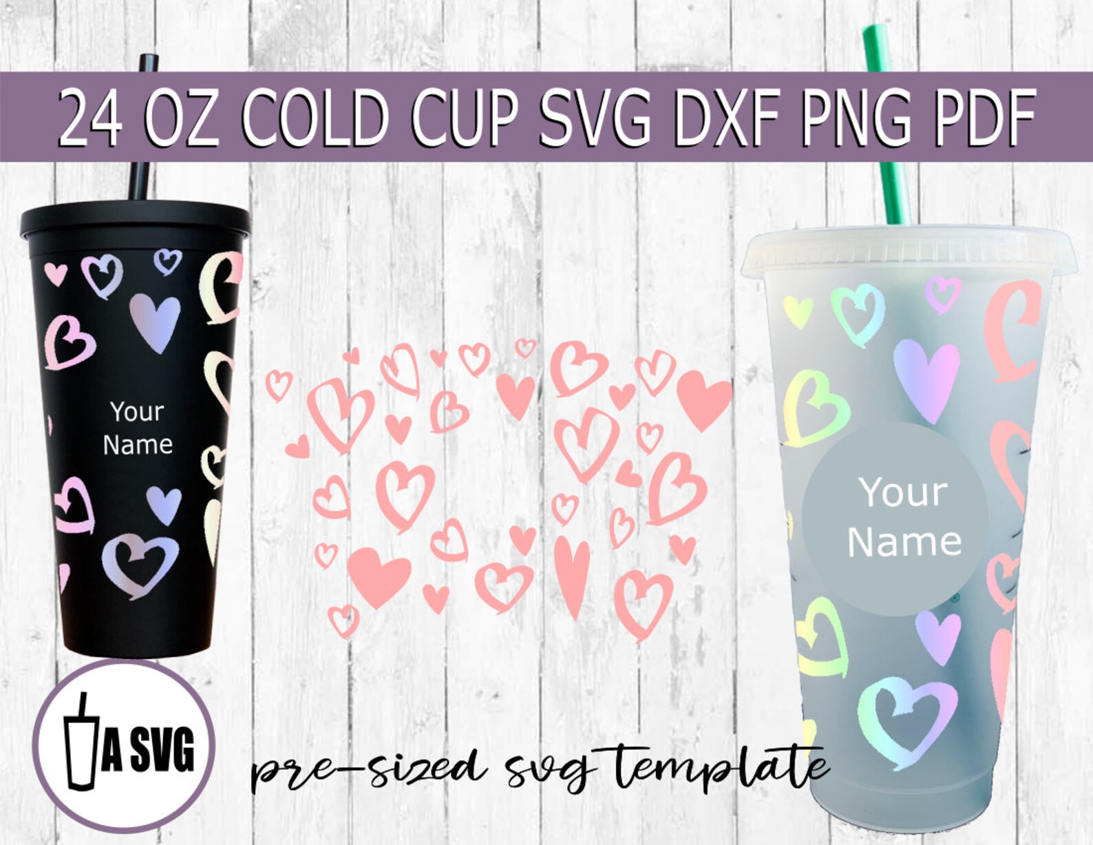 Heart Cold Cup Svg Hearts Cold Cup Svg Valentine Cup SVG - Etsy