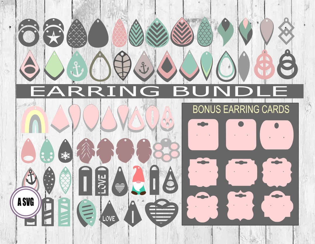 Earring SVG, Leather Earring SVG, Earring SVG Bundle, Earring Svg ...