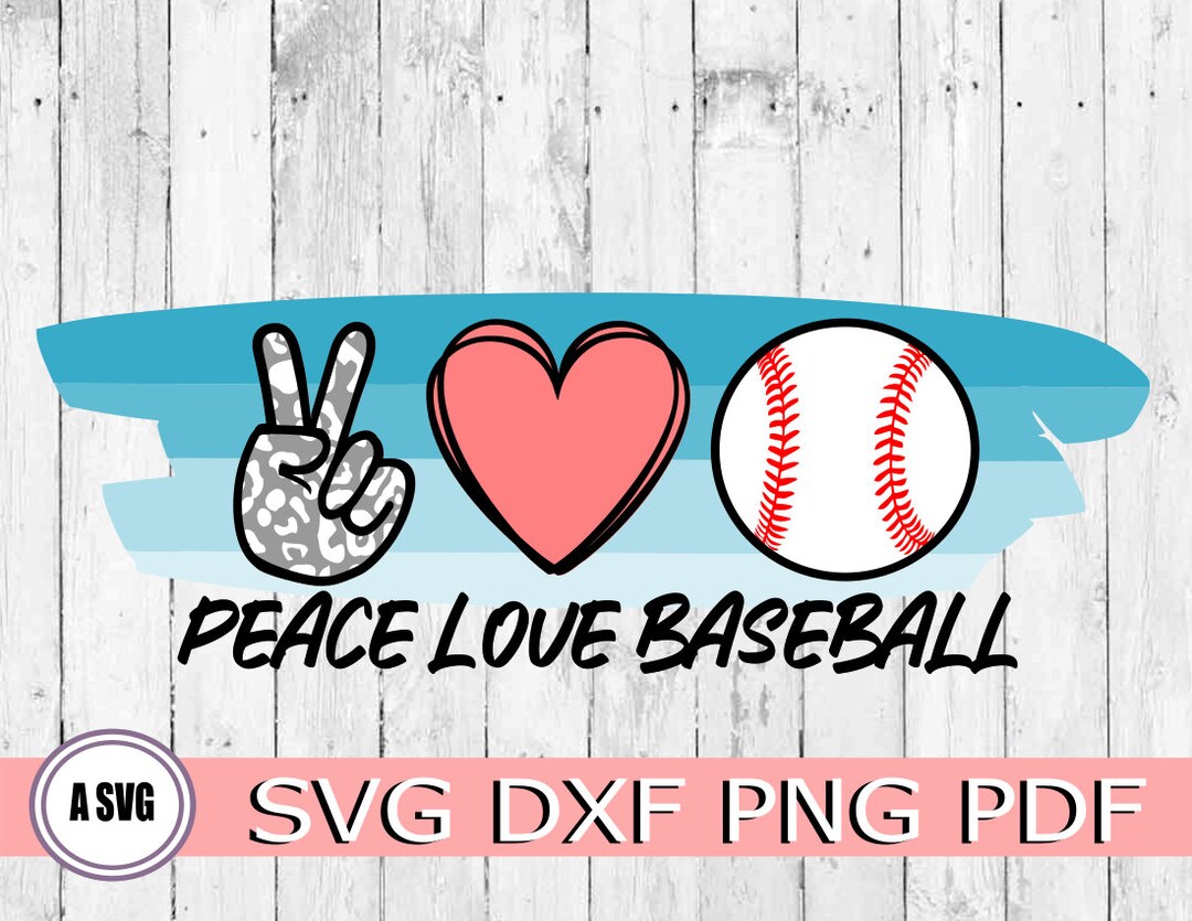 Peace Love Baseball SVG, Baseball Fan Svg, Baseball Clipart Svg ...