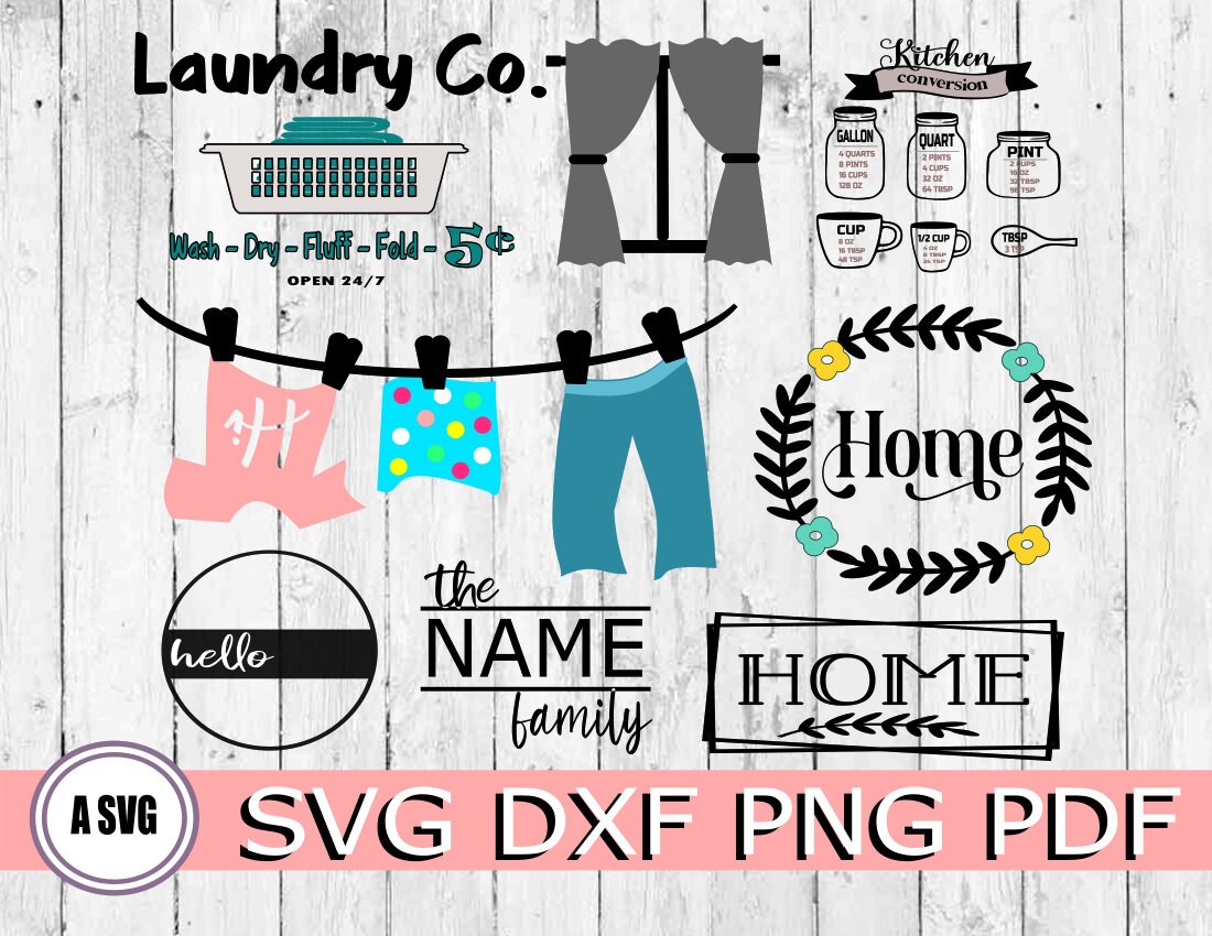 Laundry Svg, Laundry Room Svg, Laundry Sign Svg, Kitchen Conversion Svg ...