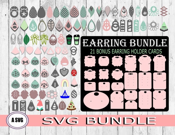 Earring SVG Leather Earring SVG Earring SVG Bundle Earring - Etsy