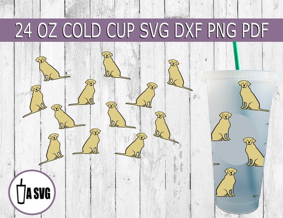 Golden Lab SVG 24oz Cold Cup SVG Cup Wrap SVG No Hole | Etsy