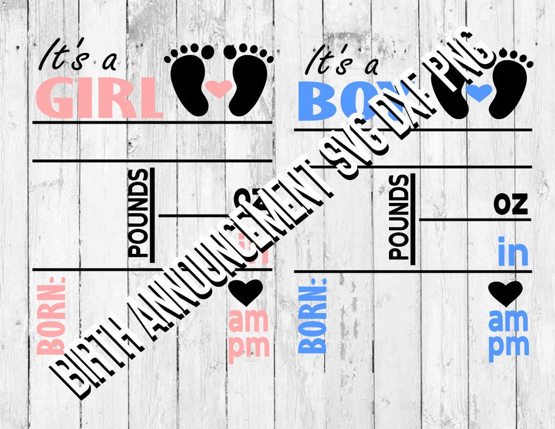 Birth Announcement SVG, Birth SVG, Birth Stats Svg, Birth Stat Svg ...