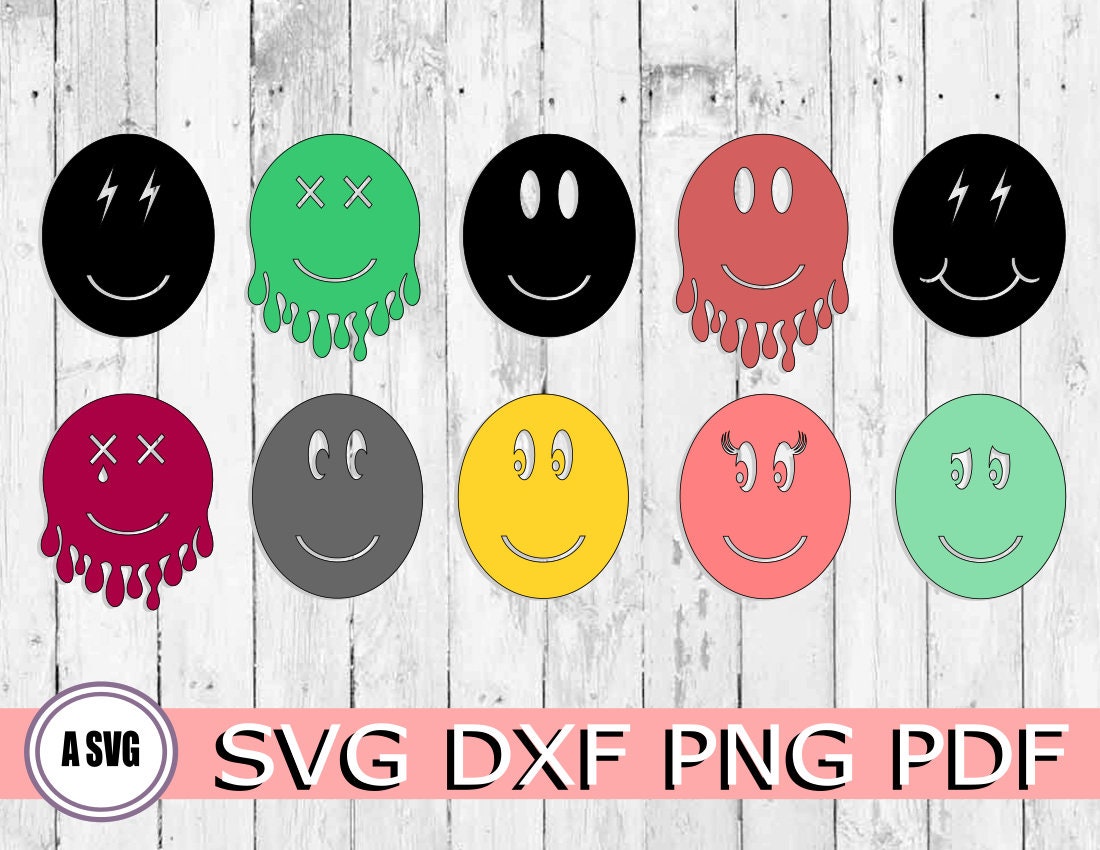 Smiley Face Svg Smiley Face Svg File Smiley Face Svg Bundle - Etsy Canada