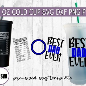 Dad SVG, 24oz Cold Cup SVG, Starbucks Cup Wrap Svg, Cold Cup Wrap ...