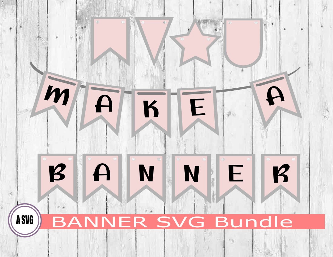 Banner SVG Bundle SVG Banner Cut File Silhouette - Etsy
