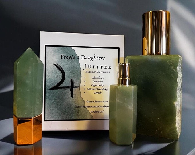 Jupiter Green Aventurine Perfume, Planetary Collection, Crystal Perfume ...