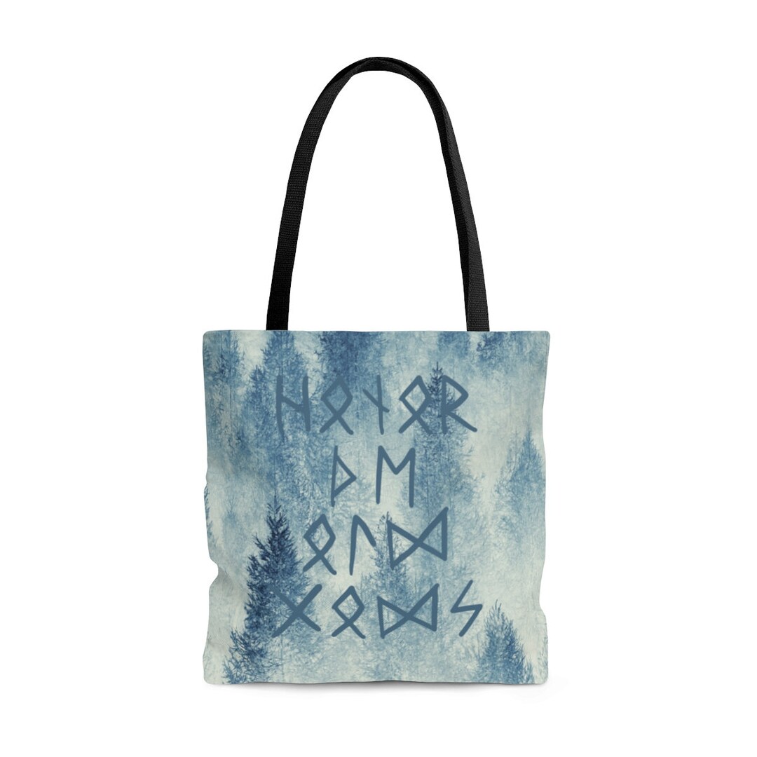 Honor the Old Gods Rune Tote, Elder Futhark Forest Bag, Norse Pagan ...