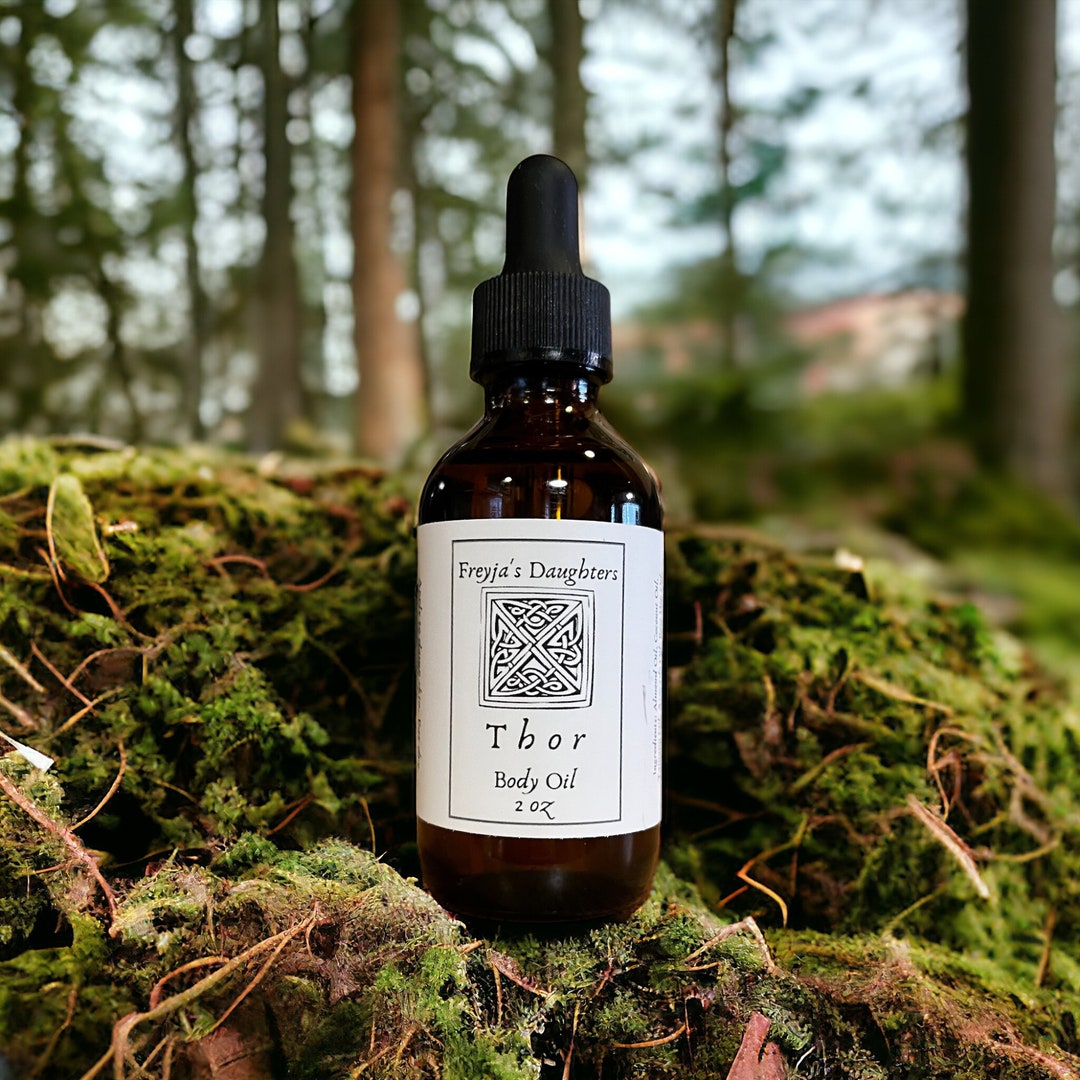 Thor Body Oil, Storms and Moss Scent - Etsy