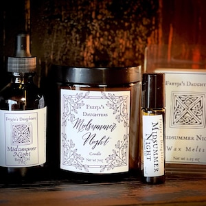 Midsummer Night Fragrance, Perfume Oil, Body Oil, Sugar Scrub, Floral ...