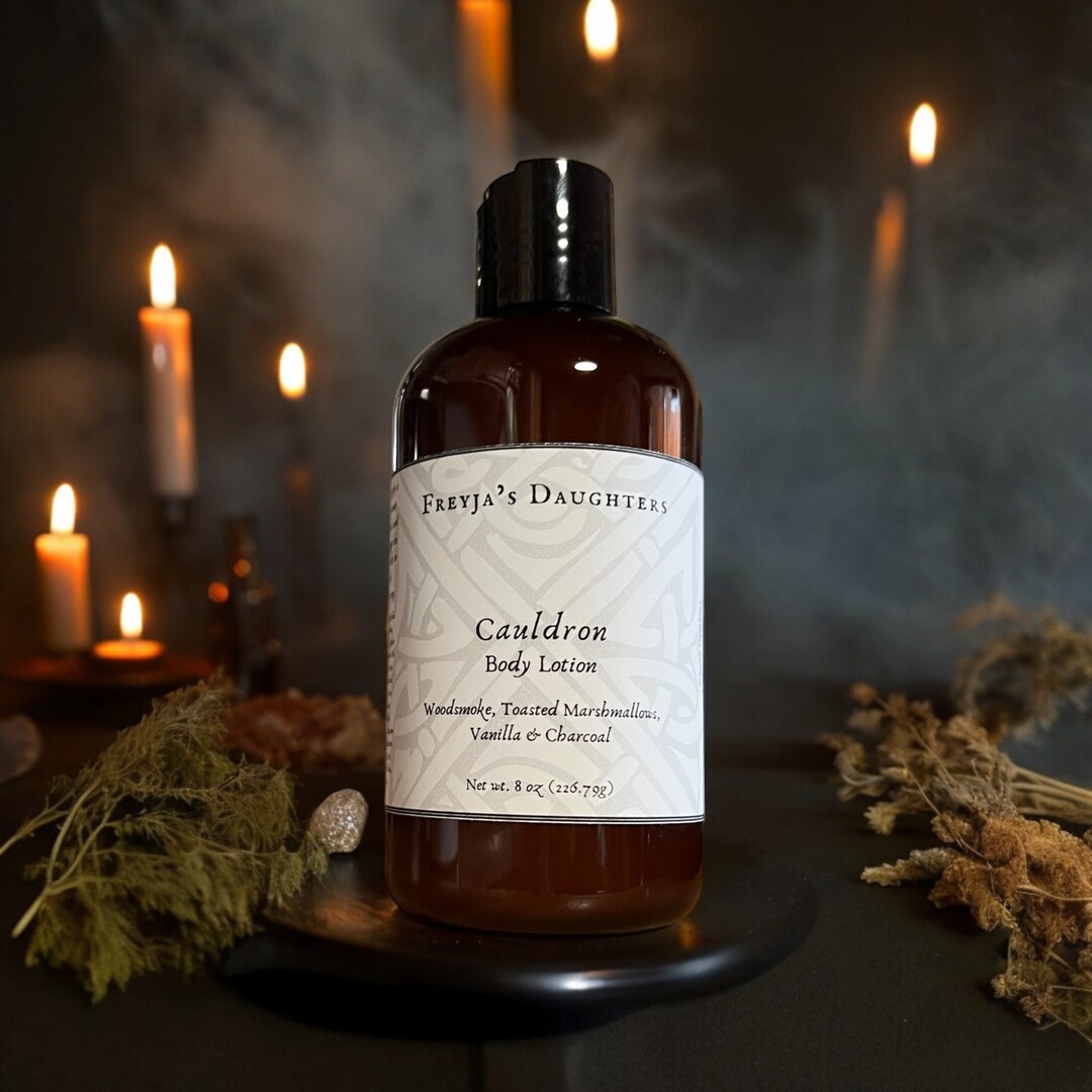 Cauldron Body Lotion, Smoked Vanilla and Charcoal Fragrance - Etsy