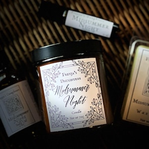 Midsummer Night Fragrance, Perfume Oil, Body Oil, Sugar Scrub, Floral ...