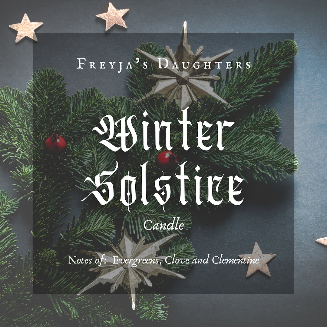 Winter Solstice Candle Winter Collection Evergreens and - Etsy