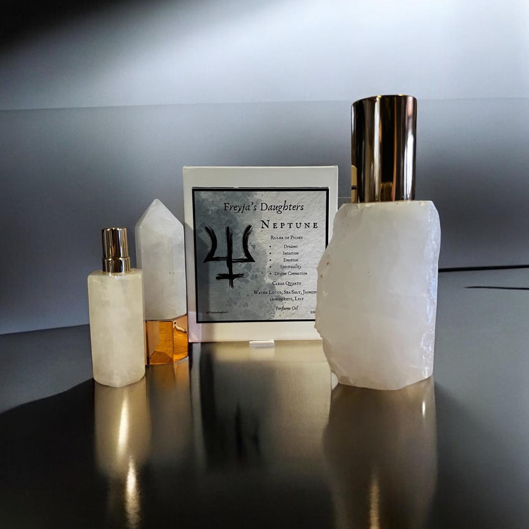 Neptune Clear Quartz Perfume, Planetary Collection, Crystal Perfume - Etsy