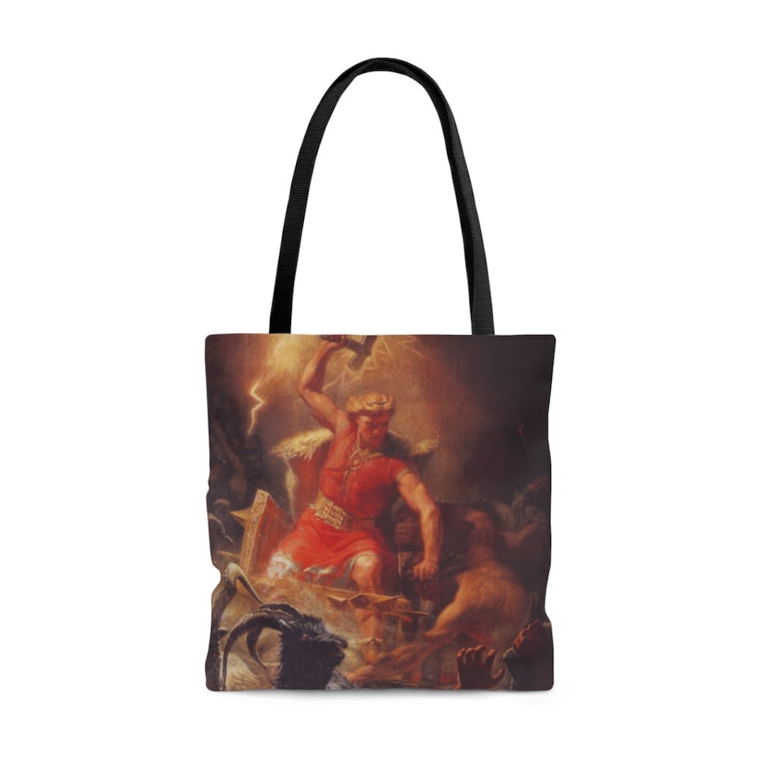 Thor's Battle Tote, Thor Battles the Jotnar Bag, 1872 Painting by ...