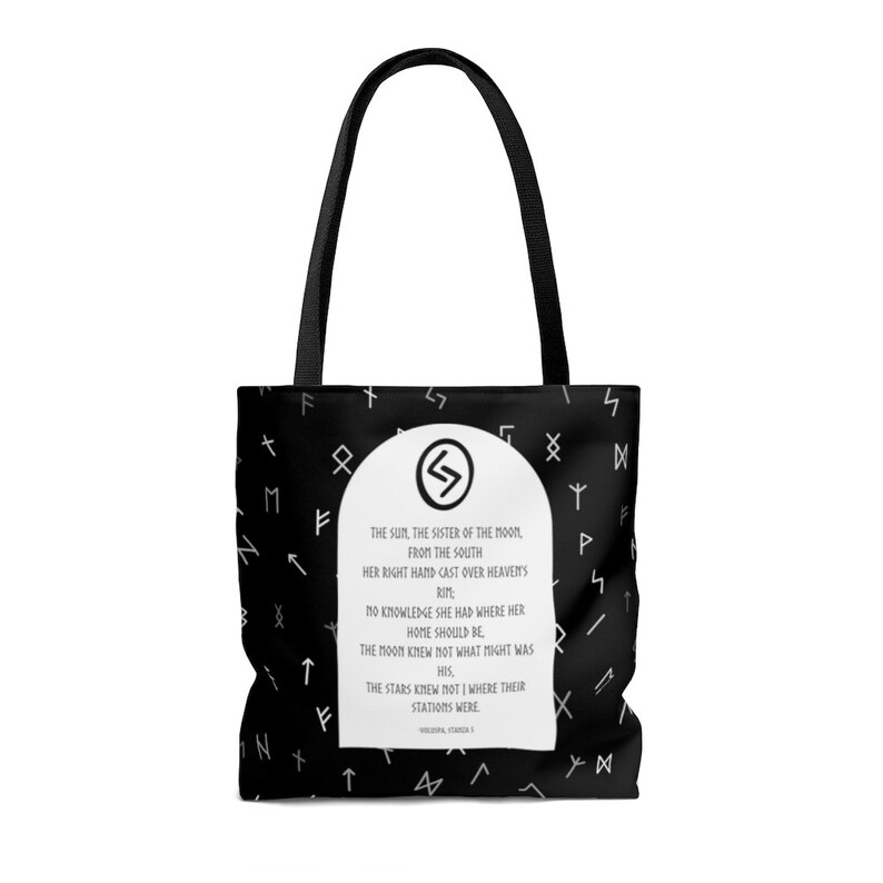 Voluspa Stanza 5 Tote Runes and Poetic Edda Bag Jera Sun - Etsy