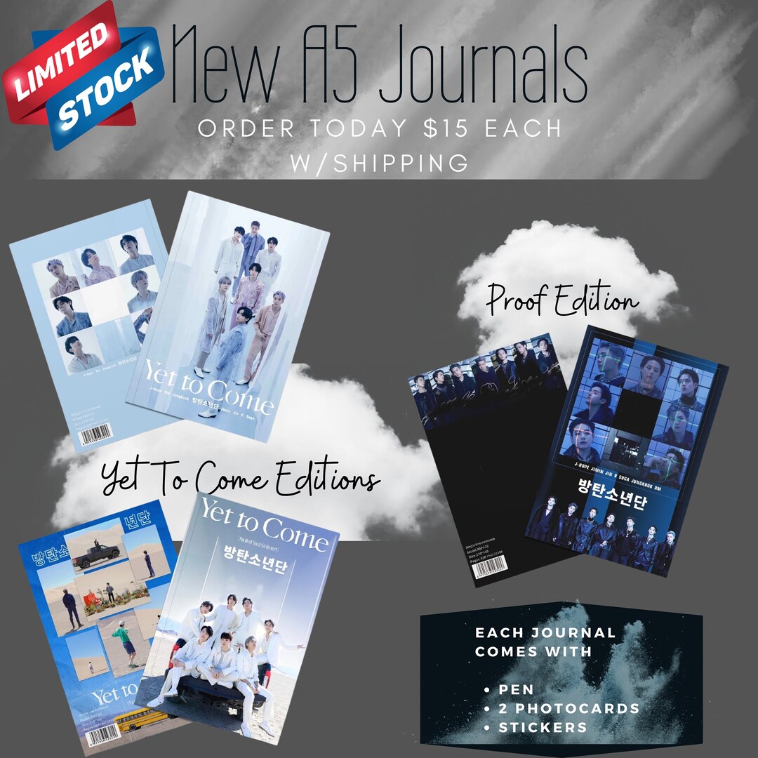 Yet to Come / Proof BTS Journals Composition Books - Etsy