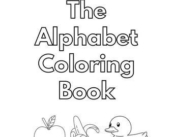 Mini Alphabet Coloring Book for Kids Learning Learn to Color, Write ...
