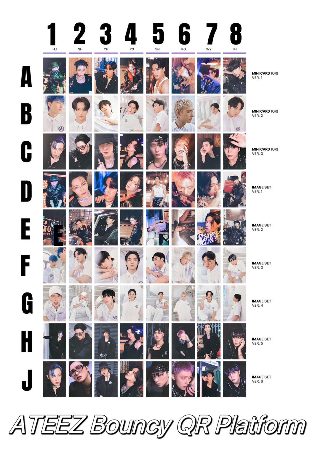 ATEEZ official Photocard World Outlaw Album Bouncy Platform Z Diary Pob ...