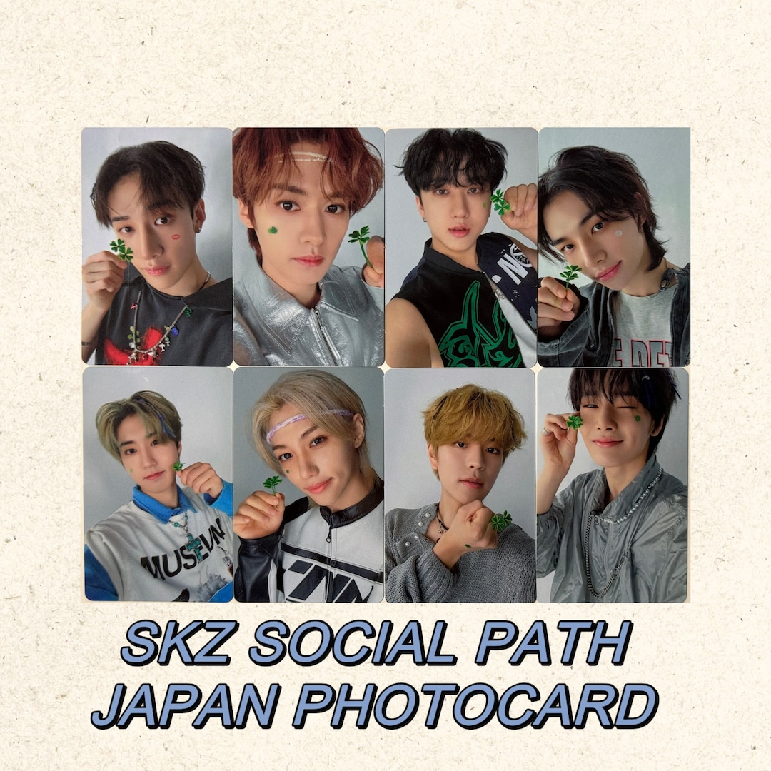 SKZ OFFICIAL Social Path Super Bowl Photocard Stray Kids Felix Hyunjin ...