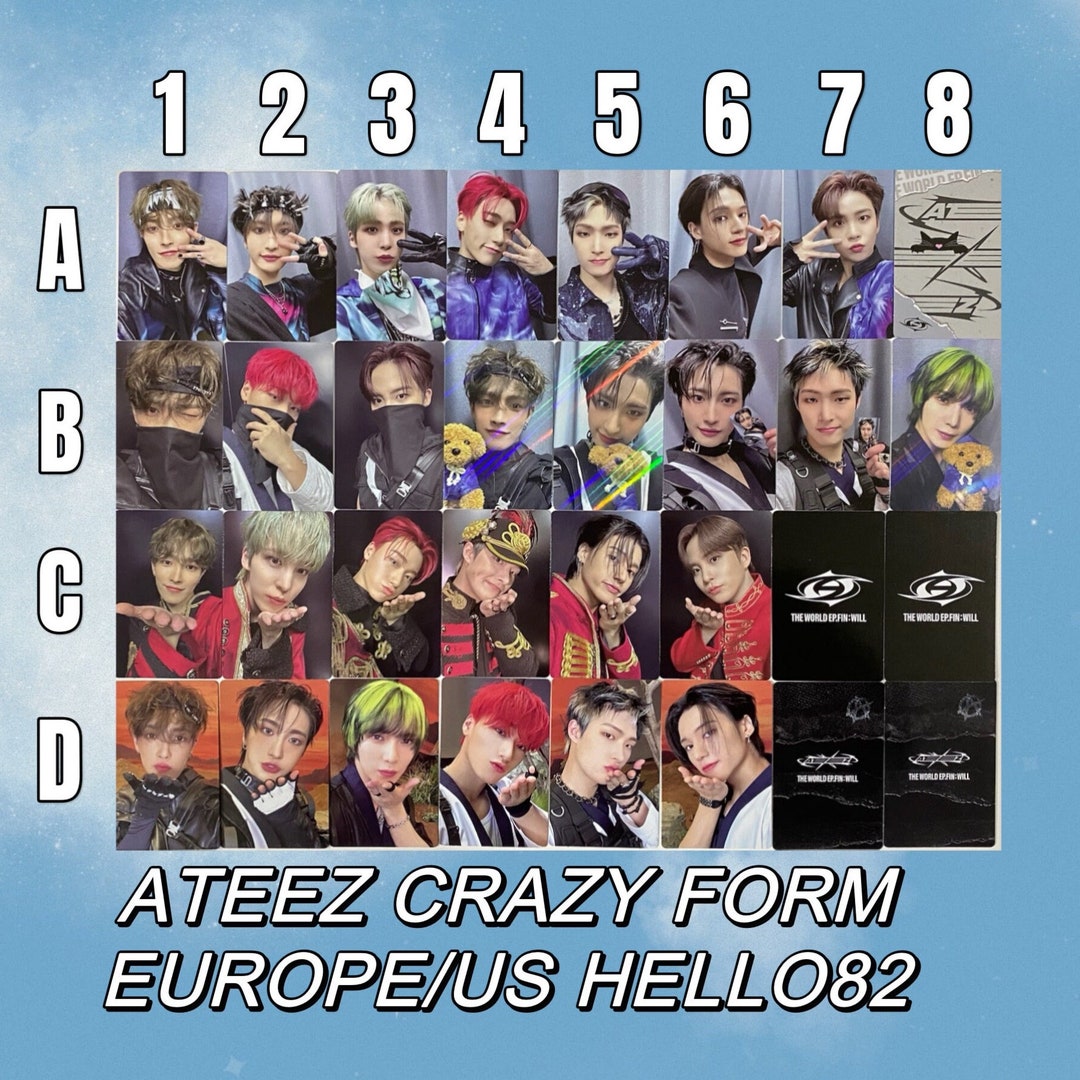 ATEEZ official Crazy Form Hello82 Europe Digipak World Ep:fin Photocard ...