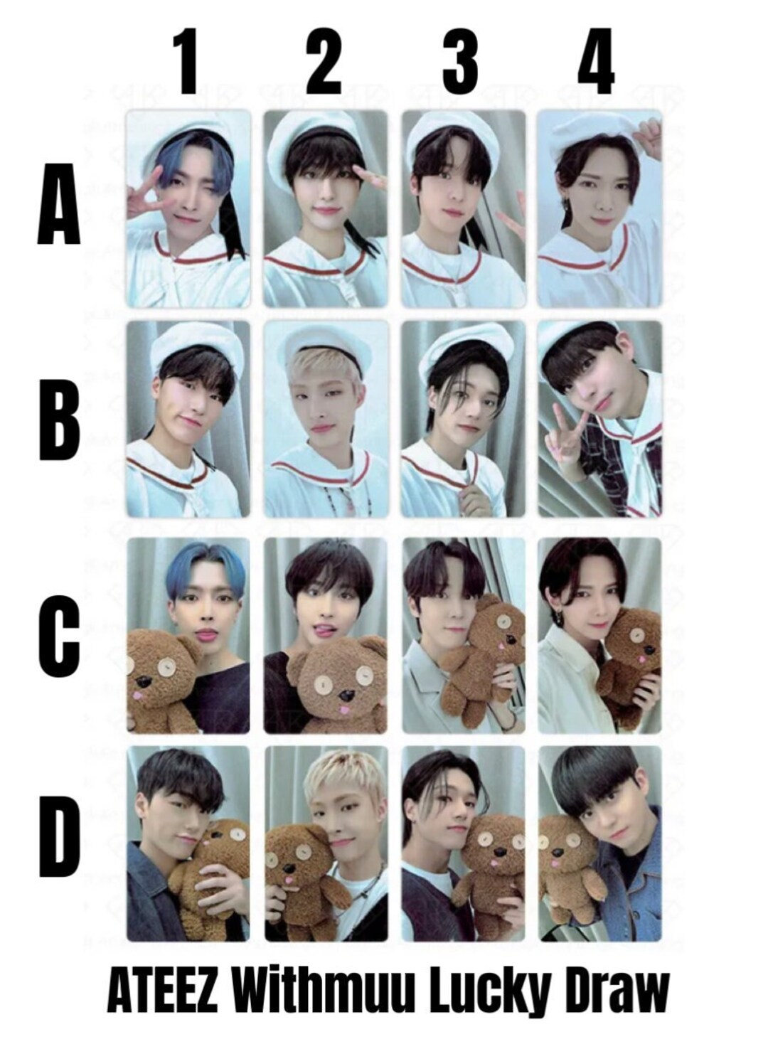 ATEEZ official Withmuu Lucky Draw POB Bouncy World Outlaw San Wooyoung ...