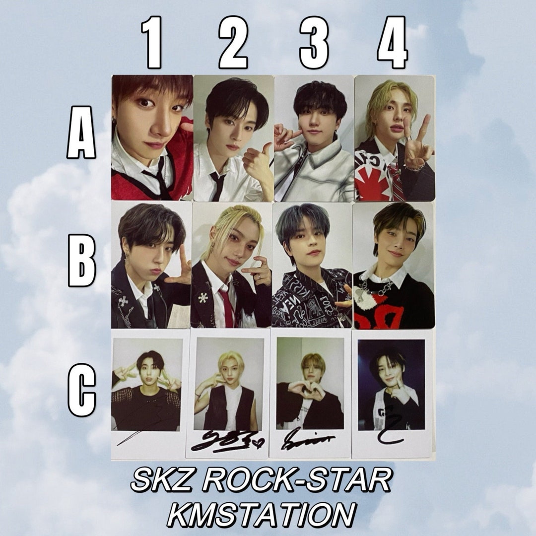 SKZ official Kmstation KMS Rock Star Photocard Stray Kids Felix Hyunjin ...