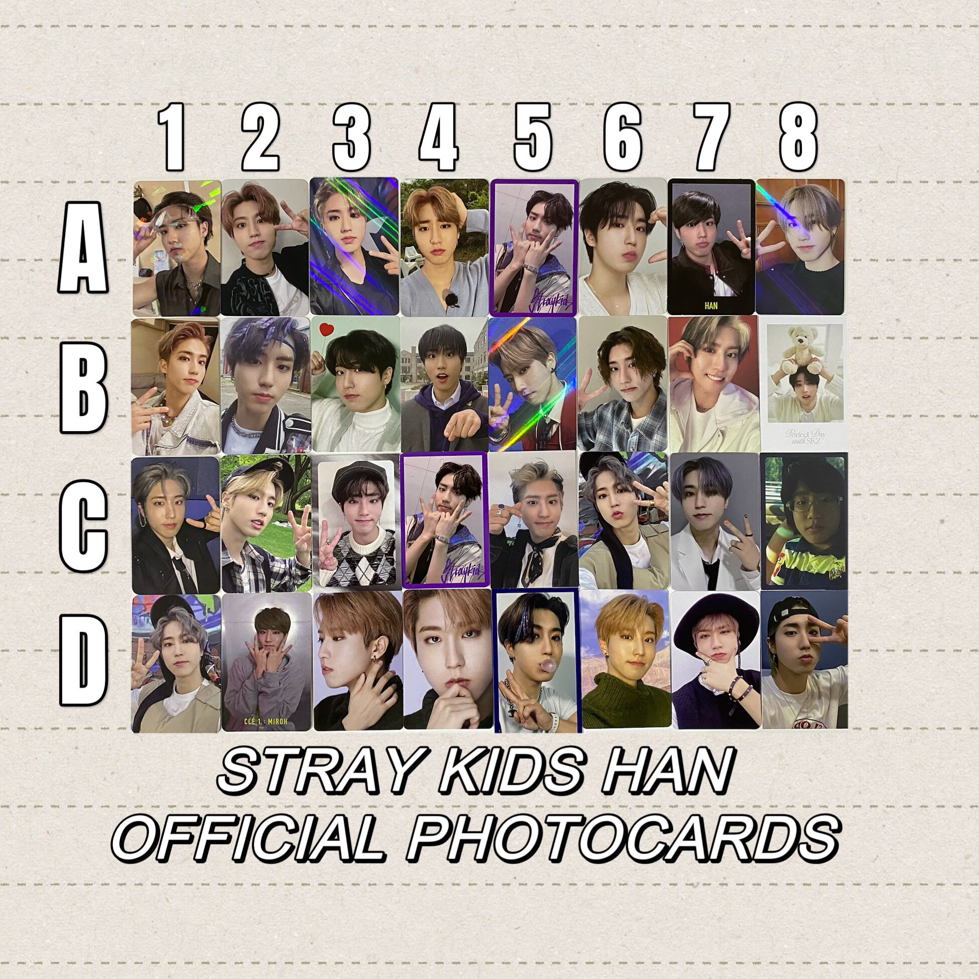 Stray Kids official Han Jisung Photocard Maxident Yellow Wood Levanter ...
