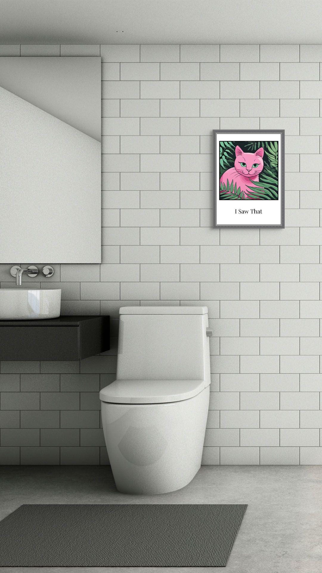 Smug Cat Cartoon Illustration Printable Wall Art Funny Cartoon Decor ...
