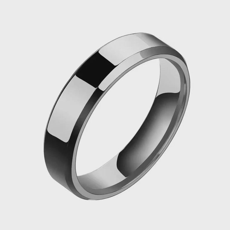 Custom Engraved Stainless Steel Ring: Personalized Name Band, Gold ...