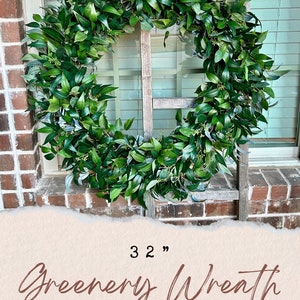 Year Round Greenery Wreath for Front Door With Seeded Eucalyptus ...