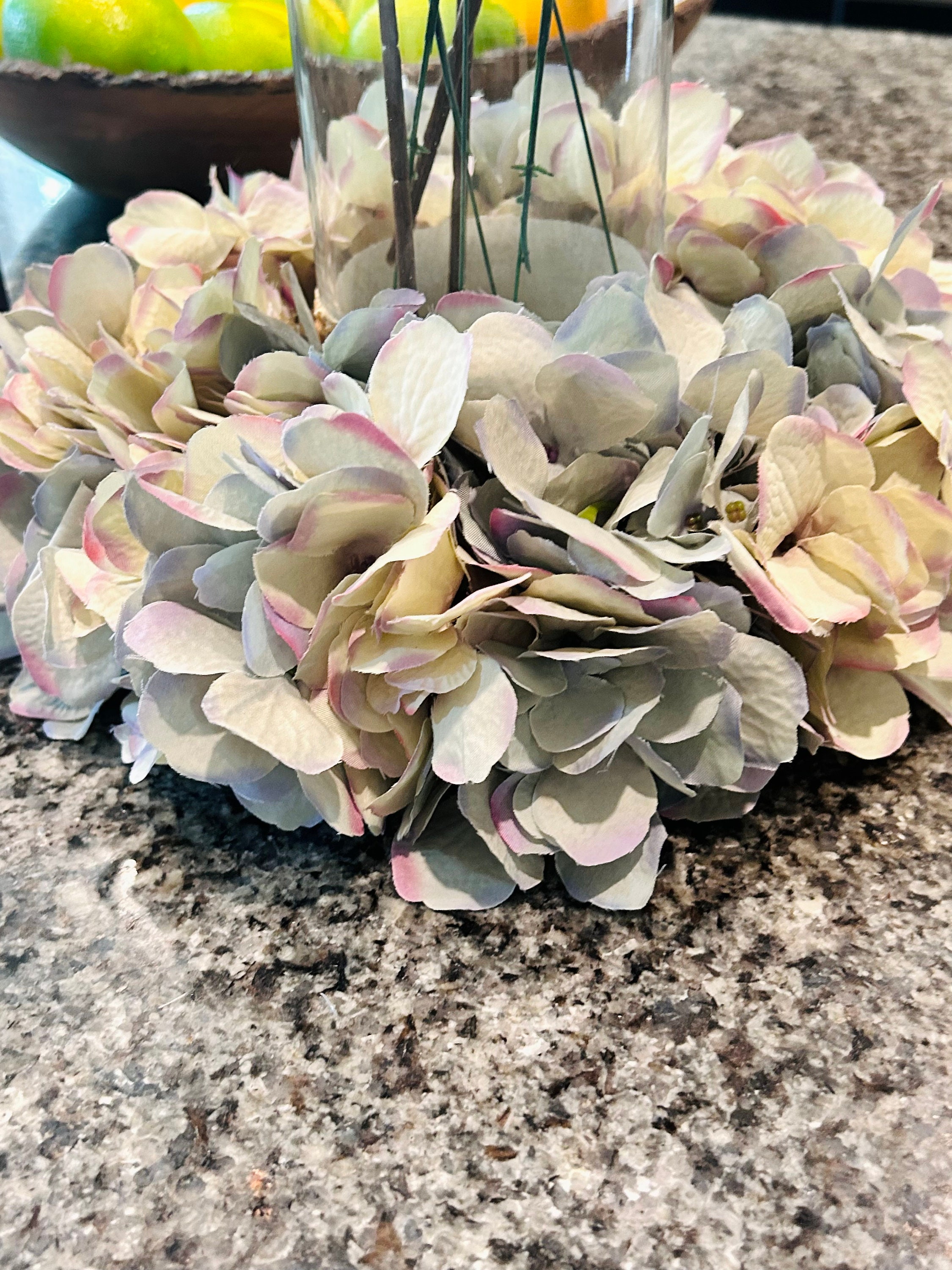 Mini Hydrangea Wreath Small Wreath Table Centerpiece - Etsy