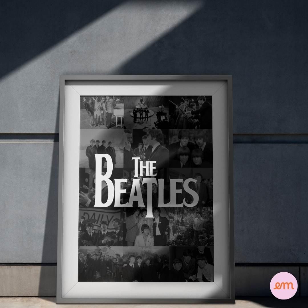 The Beatles Poster Set – 4 Printable PDF Designs, Instant Download Wall ...