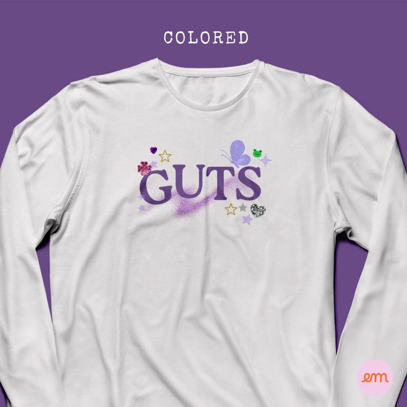 Olivia Rodrigo GUTS Album Shirt Design: PNG SVG (digital Download) - Etsy