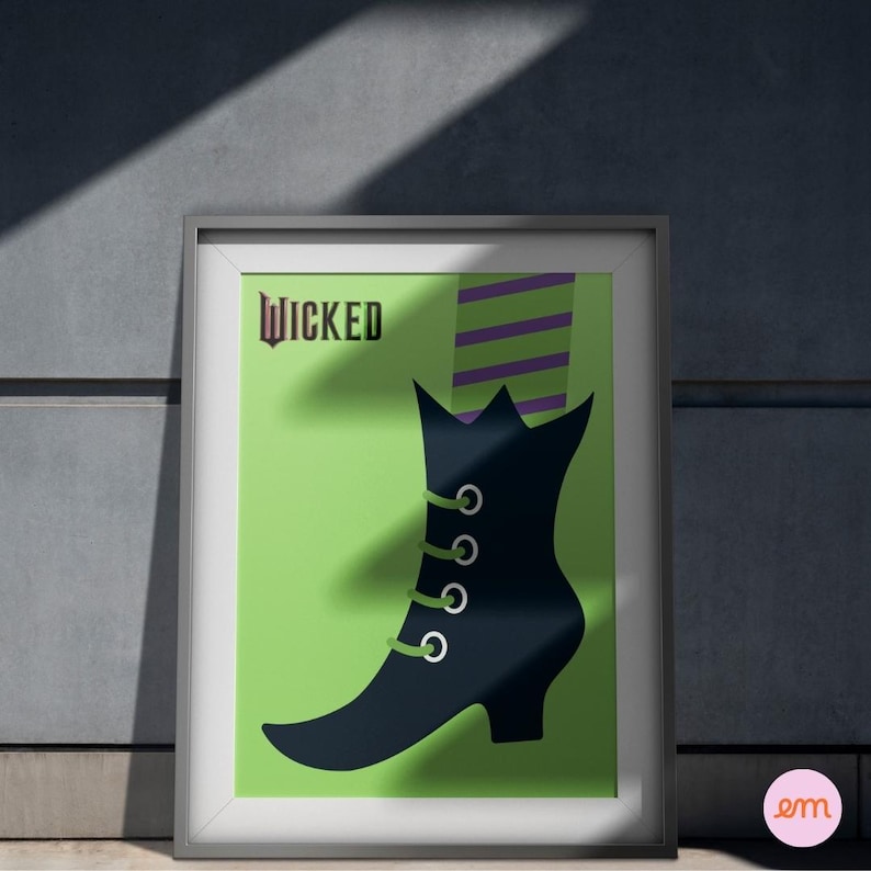 Wicked Movie Poster Set 3 - 5 Printable PDF Designs, Instant Download ...