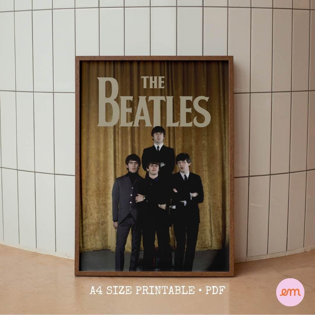 The Beatles Poster Set – 4 Printable PDF Designs, Instant Download Wall ...