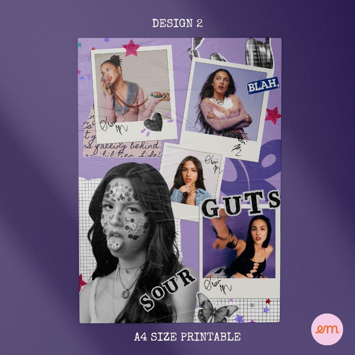 Olivia Rodrigo Poster Set 2 - 2 Printable PDF Designs, Instant Download ...