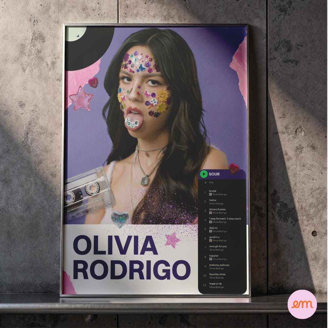 Olivia Rodrigo Poster Set 3 - 3 Printable PDF Designs, Instant Download ...
