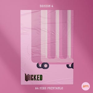 Wicked Movie Poster Set 3 - 5 Printable PDF Designs, Instant Download ...