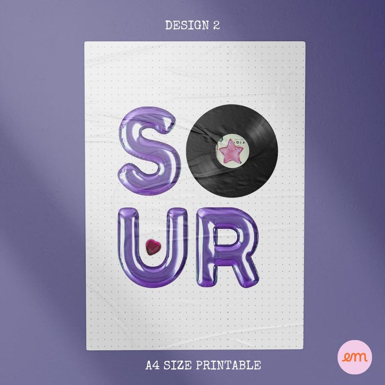 Olivia Rodrigo Poster Set 3 - 3 Printable PDF Designs, Instant Download ...