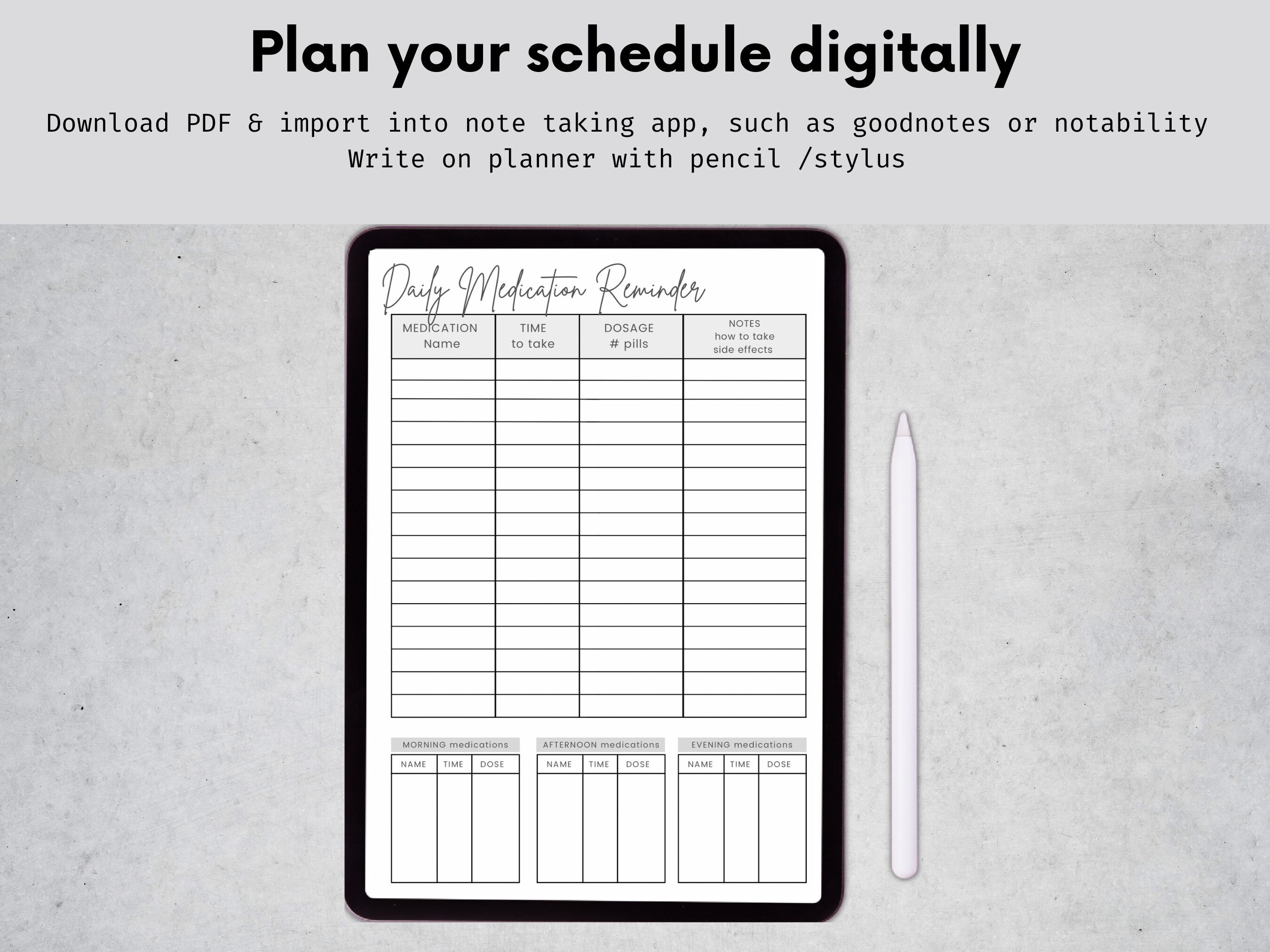 Daily Medication Tracker, Medication Tracker Printable, Meds Reminder ...
