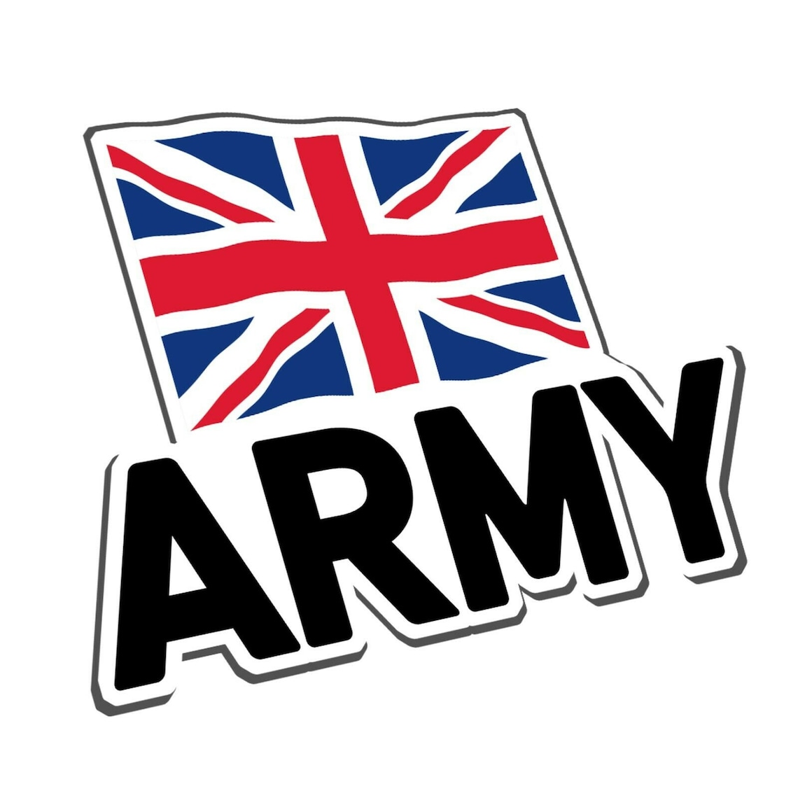 The British Army Logo Sticker Black Text - Etsy