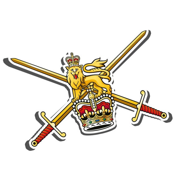 British Army Sticker Original Crest Logo Crossed Swords | Etsy UK