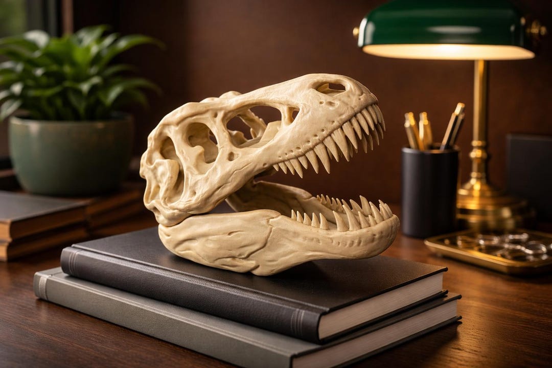 Dinosaur Skull Decor Bone PLA T Rex Style Desk Ornament - 3D Printed - Etsy