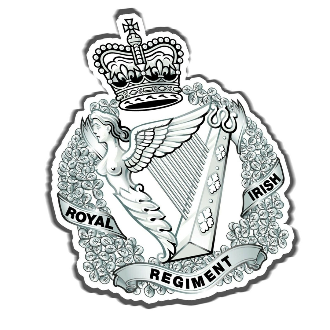 The Royal Irish Regiment Crest Sticker - British Army - Faugh a Ballagh ...