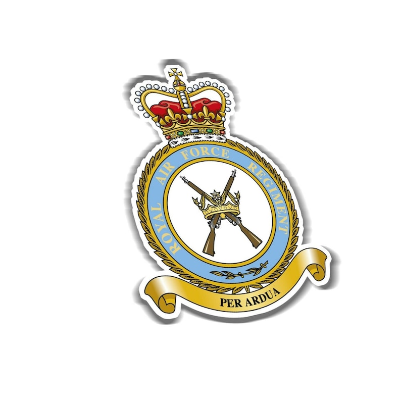 RAF Regiment Crest Sticker - Royal Air Force - per Ardua - Etsy UK