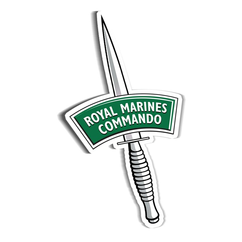 Royal Marines Commando Dagger Sticker Royal Navy British 143mm X 74mm ...
