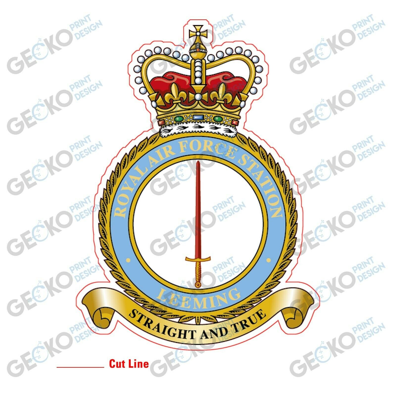 RAF Leeming Station Crest Sticker Royal Air Force - Etsy