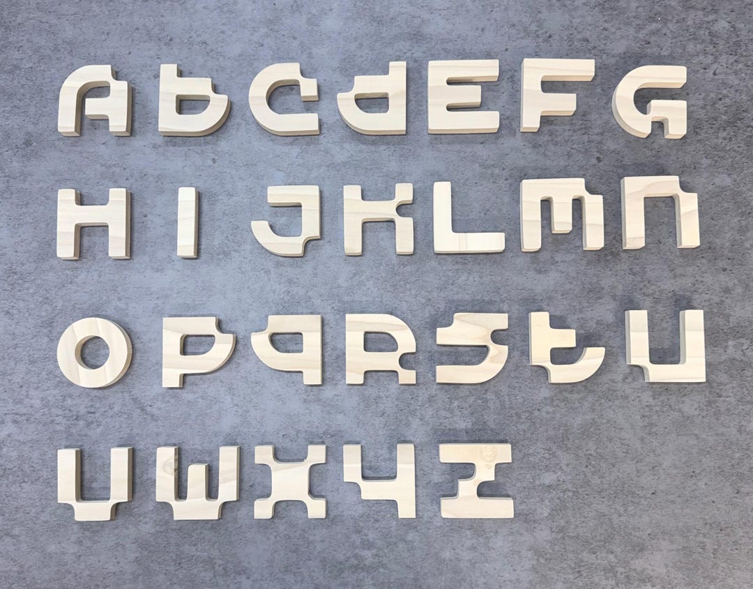 Minecraft Wooden Letters – Unfinished Poplar | DIY Craft & Kids Decor ...