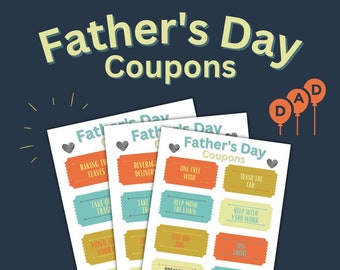 Personalized Father's Day Coupons - Meaningful Gift Idea for Dad - Etsy